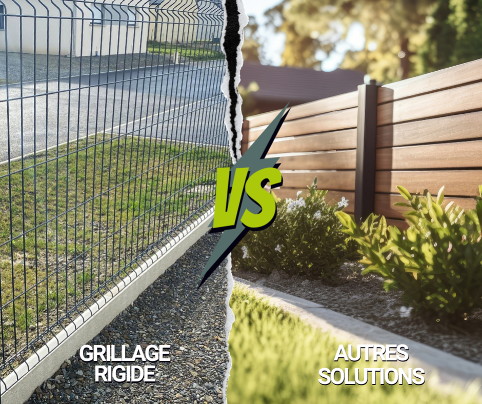 Comparatif grillage rigide vs autres solutions